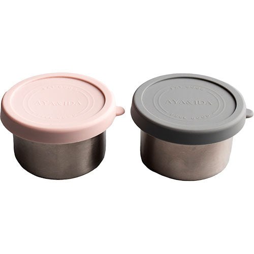 Snack container Dark Grey/Soft Rose – Helsam.dk